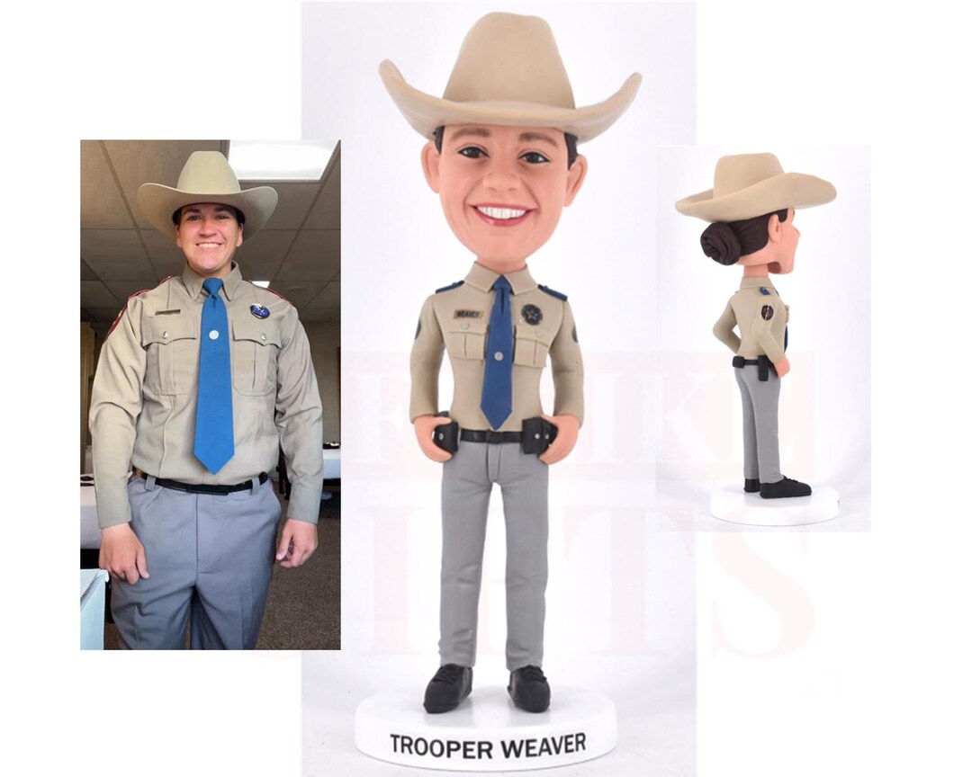 Policewoman Gift Custom Bobbleheads, Retirement Gift for Female Sheriff ...