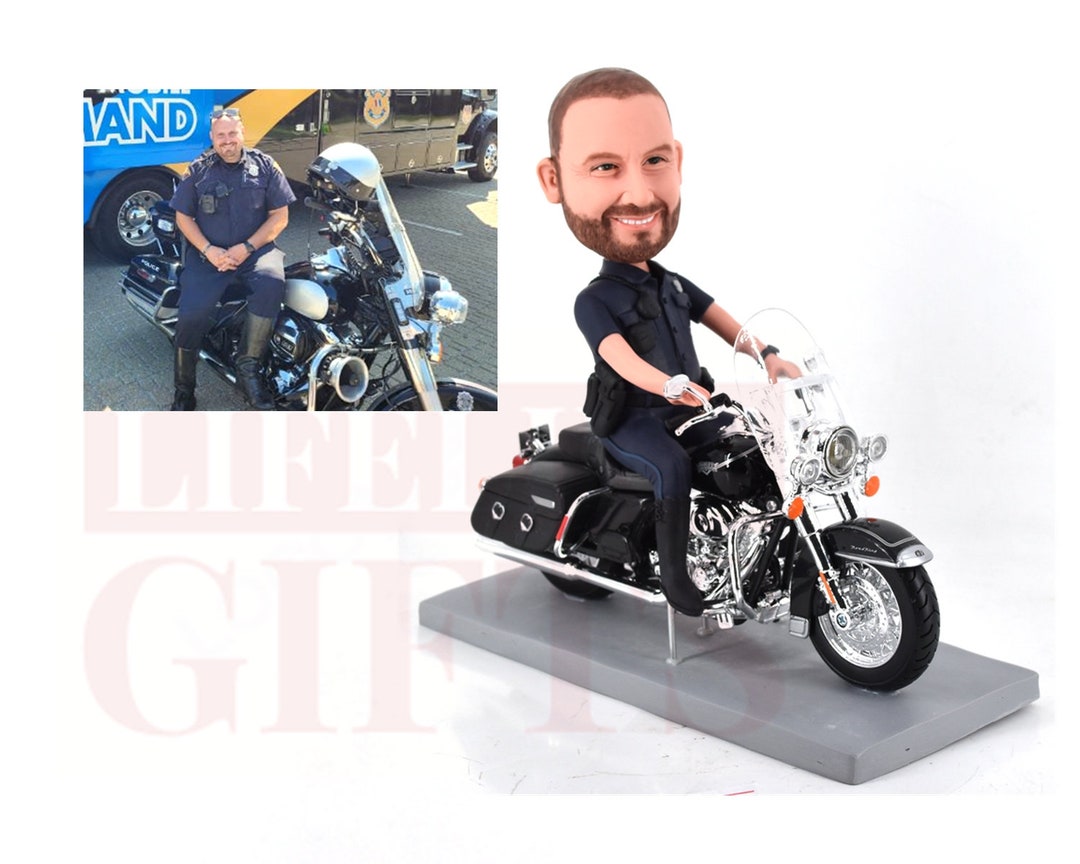 Biker Custom Bobblehead, Personalized Bobblehead Doll Riding Harley for ...