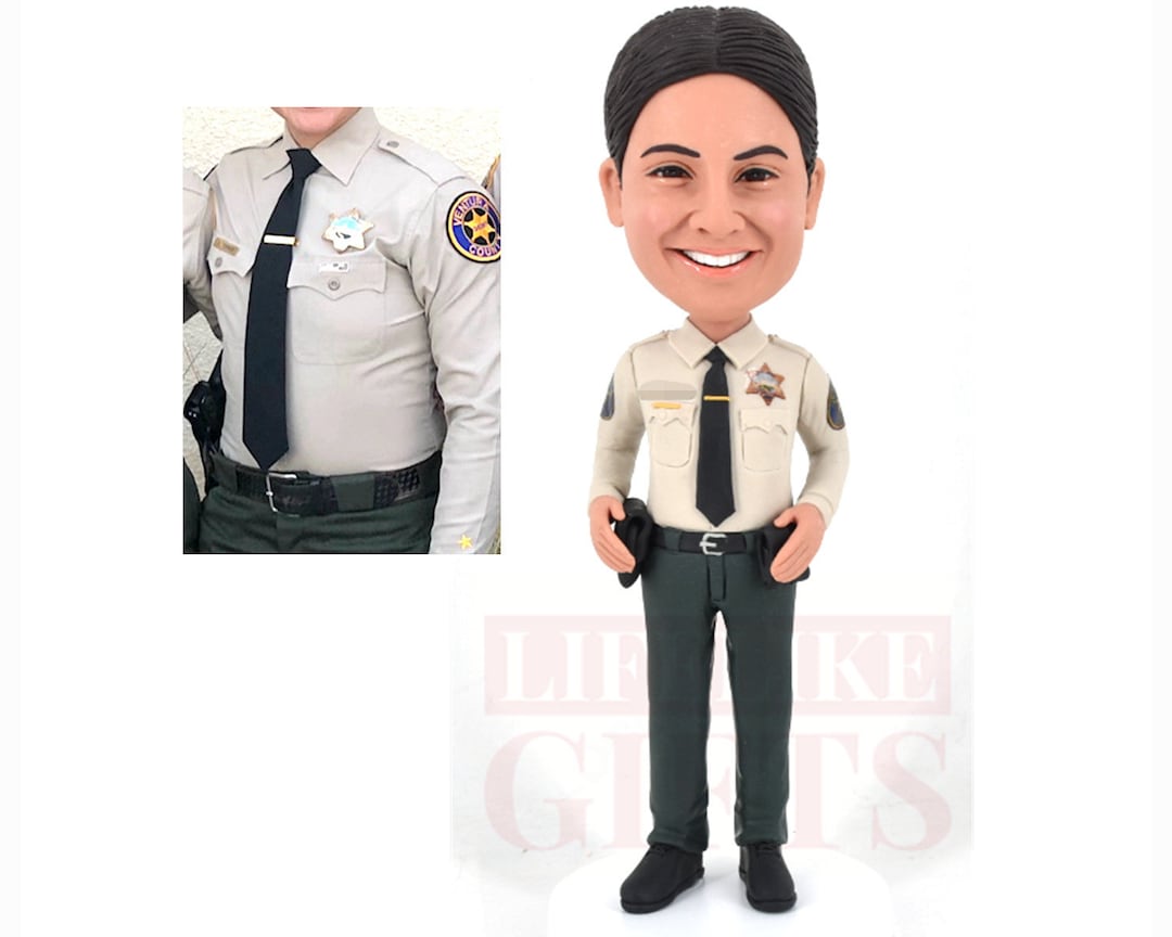 Mother's Day Gift Custom Bobbleheads Policewoman, Birthday Gift for ...