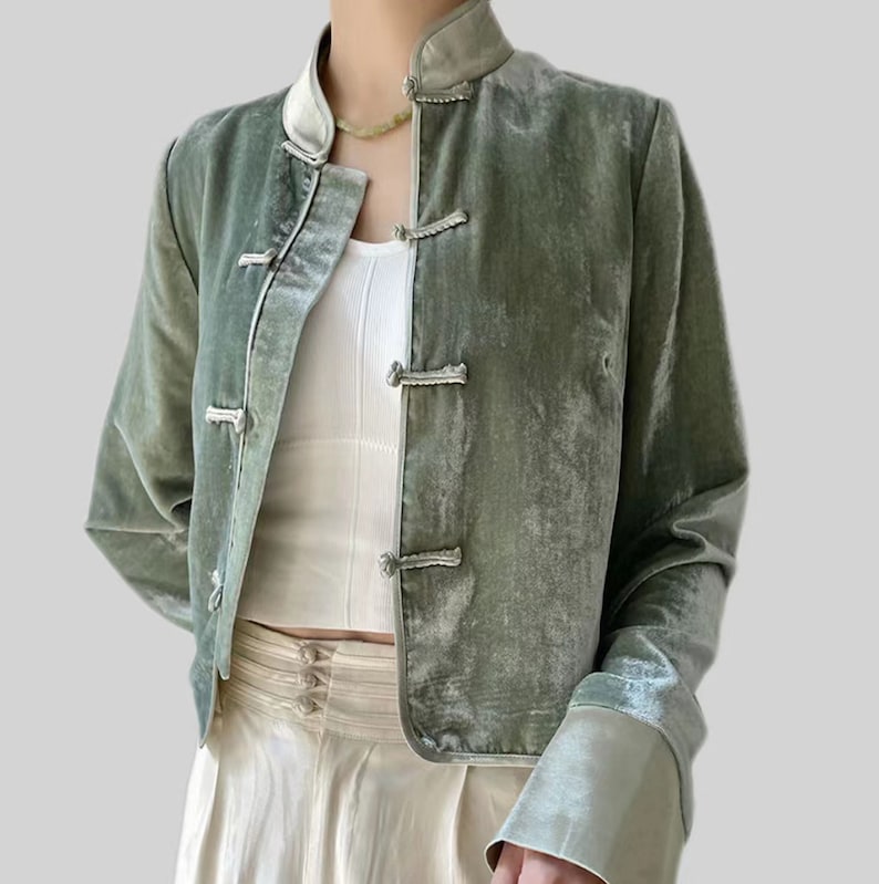 Black Velvet Chinese Frog Button Coat Modified Tang Suit Coat - Etsy