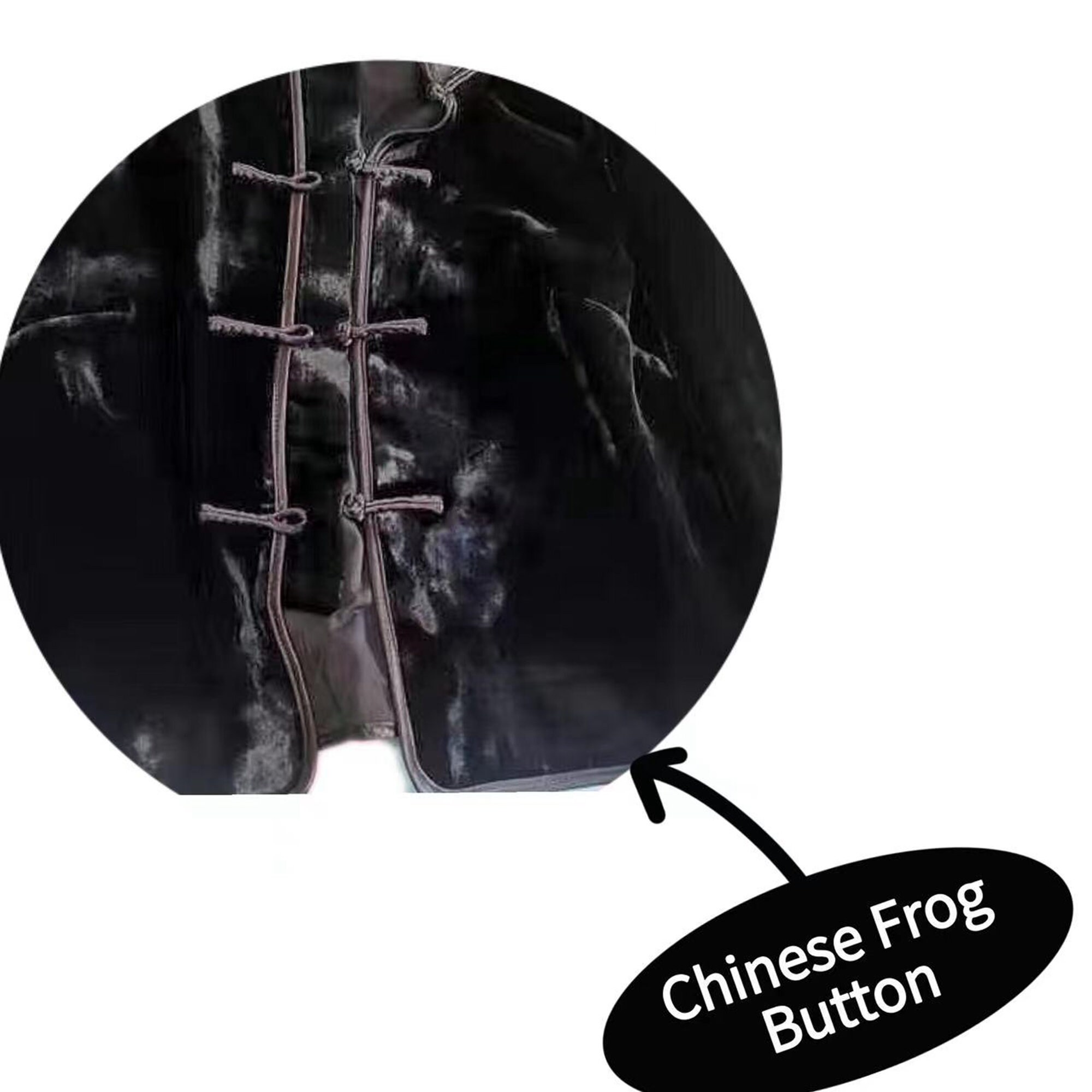 Black Velvet Chinese Frog Button Coat Modified Tang Suit Coat - Etsy