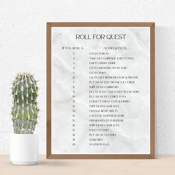 Dnd Chore Chart - Etsy