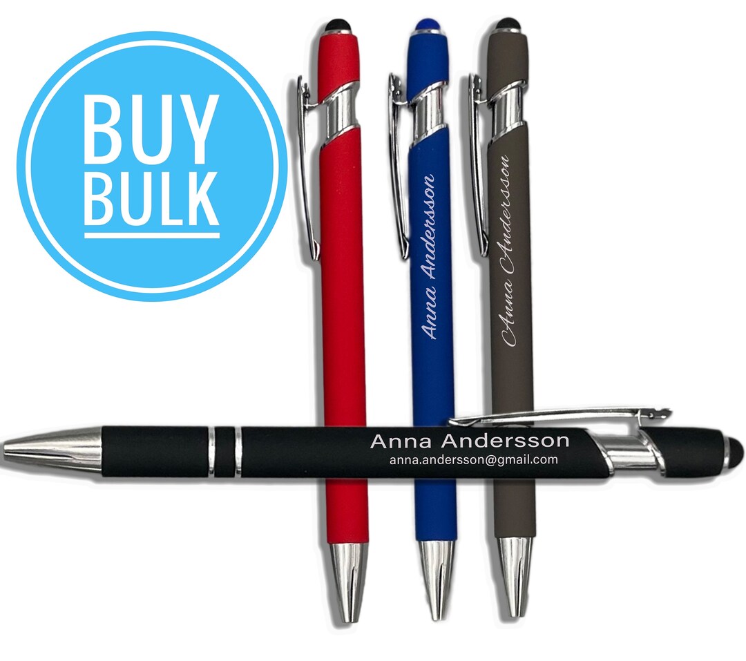 Rubber Business Profile Pen Bulk Custom Text Order Marketing - Etsy