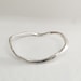Wavy Silver Plated Bangle Bracelet: Modern Stacking Jewelry - Etsy