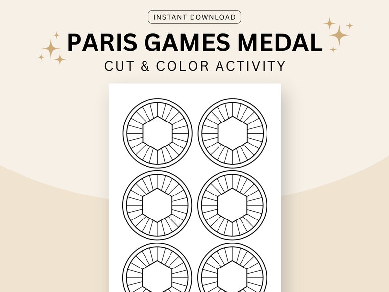Paris Games Kids Activity, Paris 2024 Cut and Color Printable for Kids ...