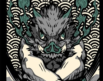 Demon Slayer Inosuke Svg - Etsy