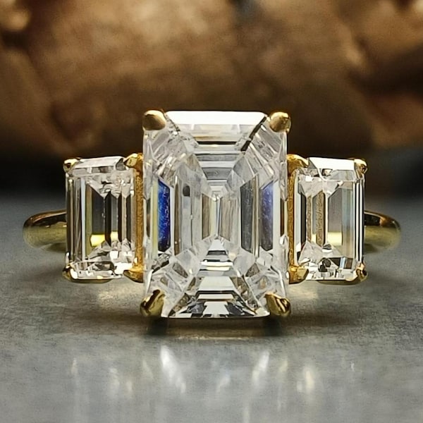 Cz Engagement Ring - Etsy