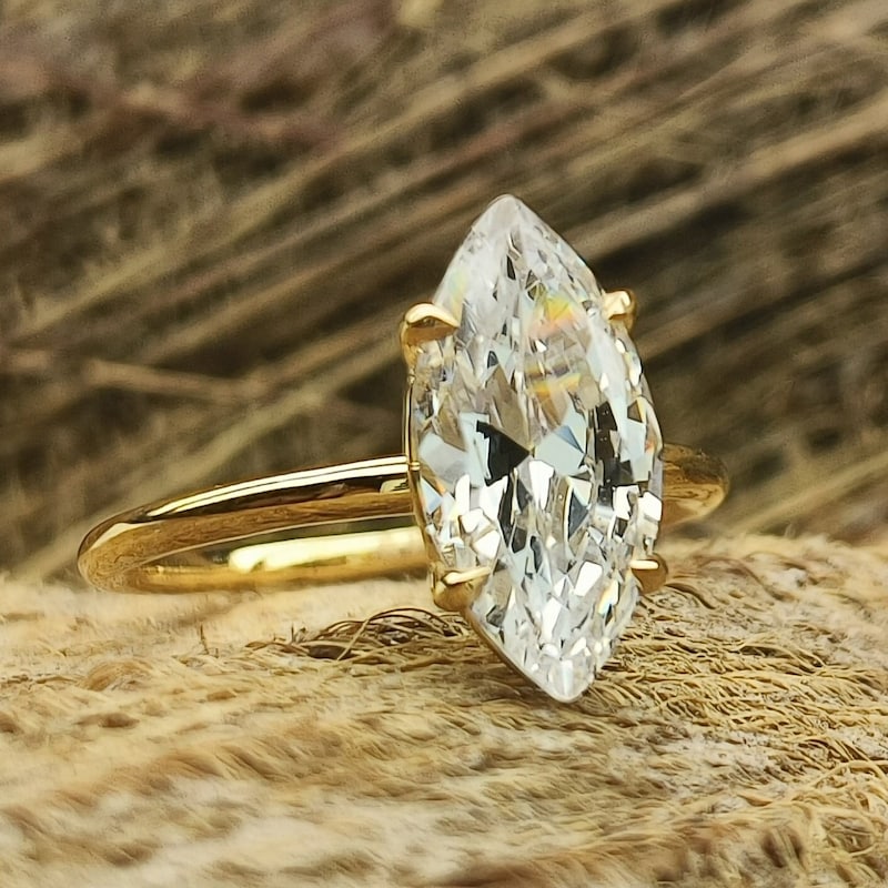 Fake Marquise Cut Ring - Etsy