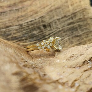 10x7mm Oval Perfectly Flush Engagement Ring Set / Oval Cut Simulated ...