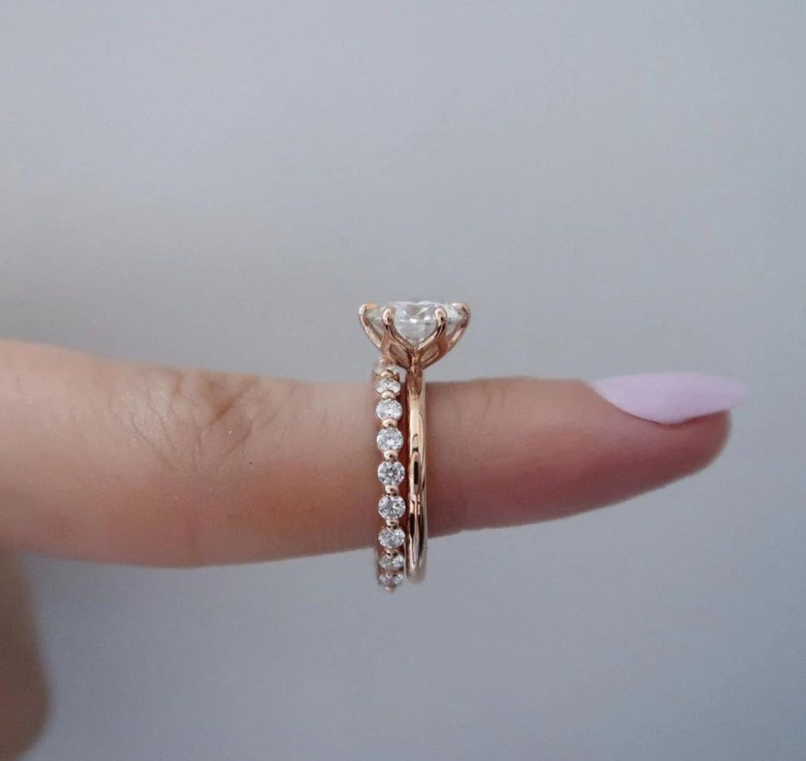 2.0CT Round Simulant Diamond 925 Starling Silver Wedding - Etsy