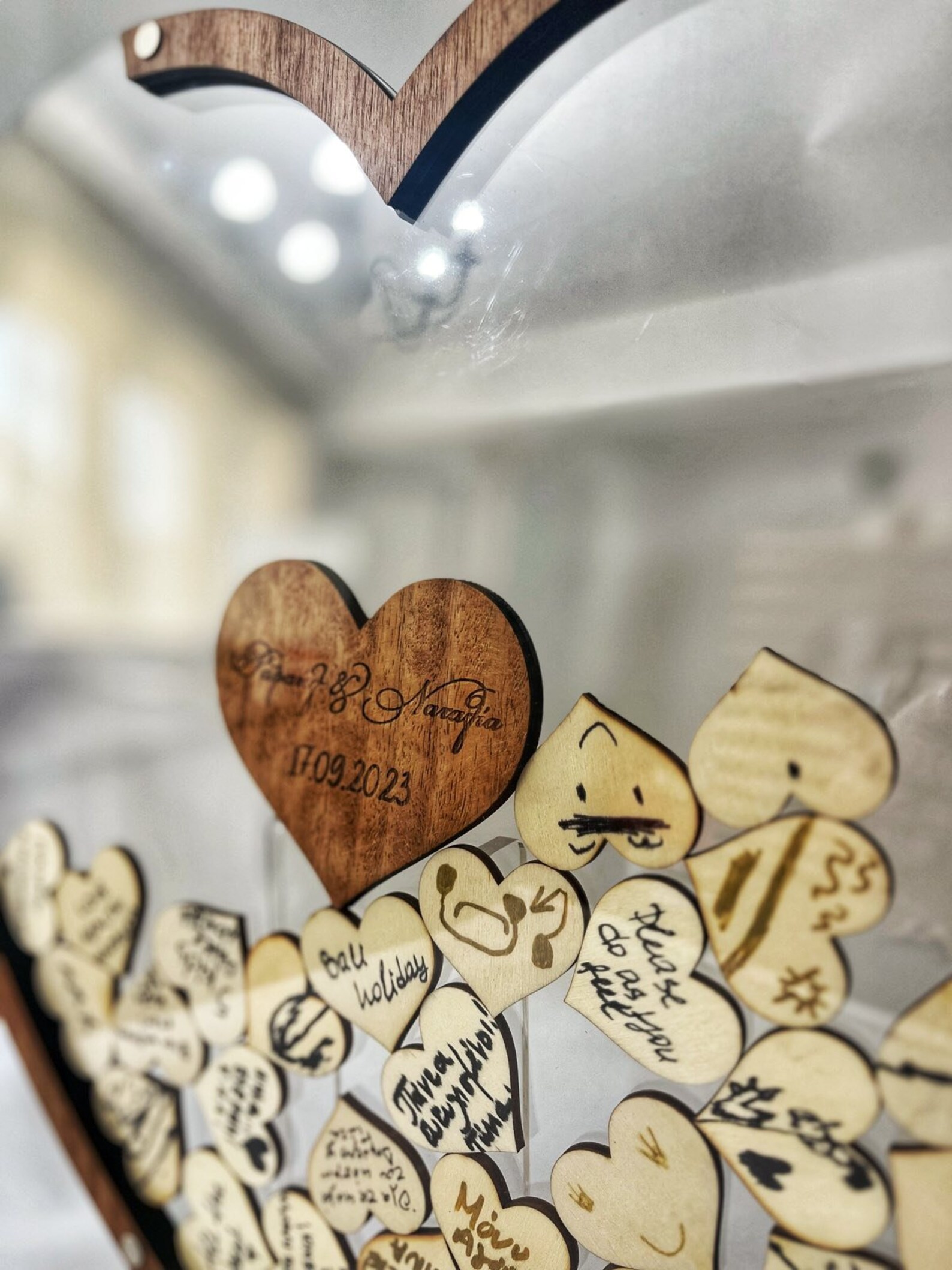 Wood and Acrylic Wishing Heart: Digital File With Elegant Wooden Box ...
