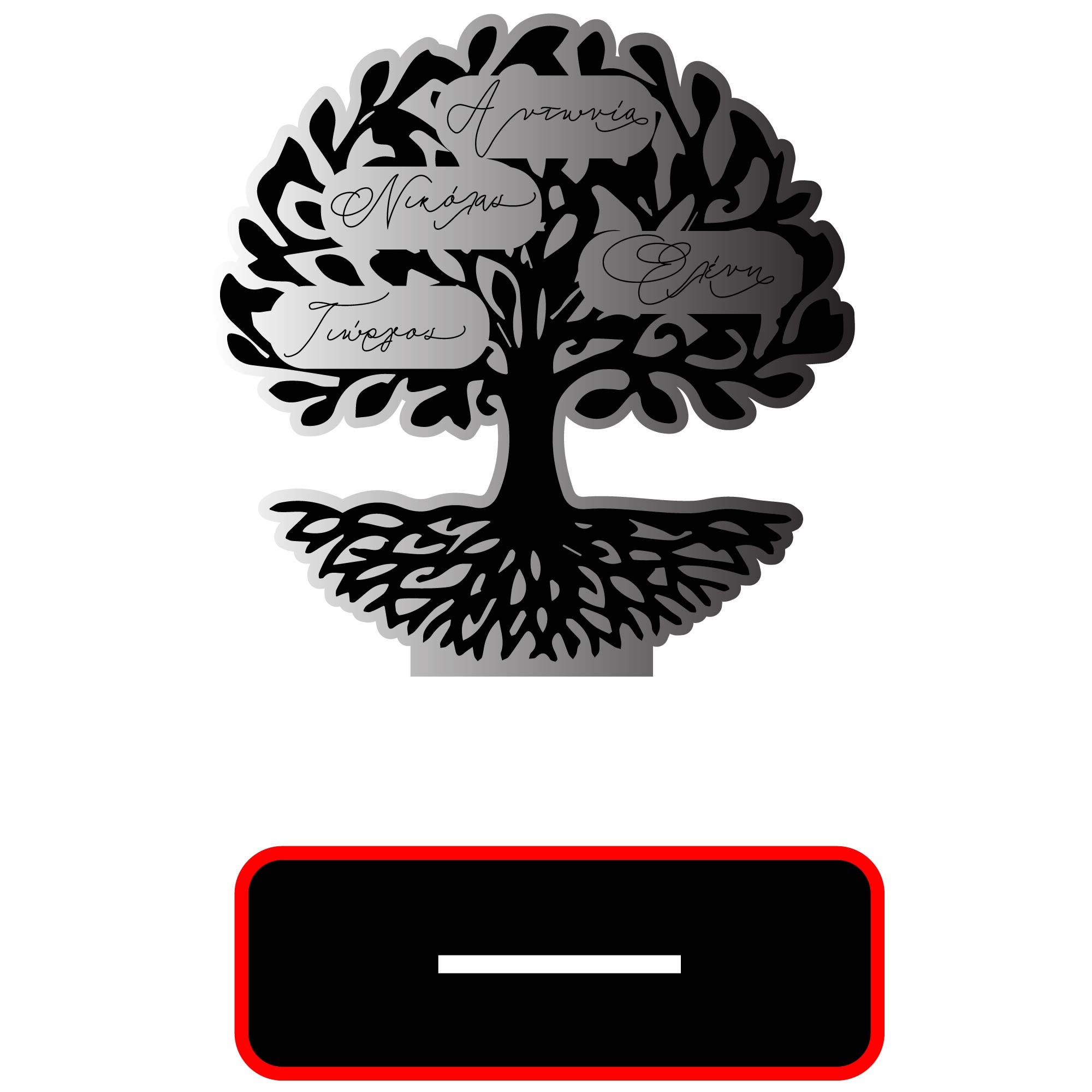 Tree of Life With Names Family Art svg Cdr Pdf Dxf Files Instant ...