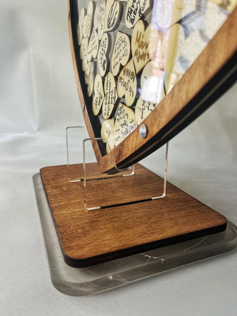 Wood and Acrylic Wishing Heart: Digital File With Elegant Wooden Box ...