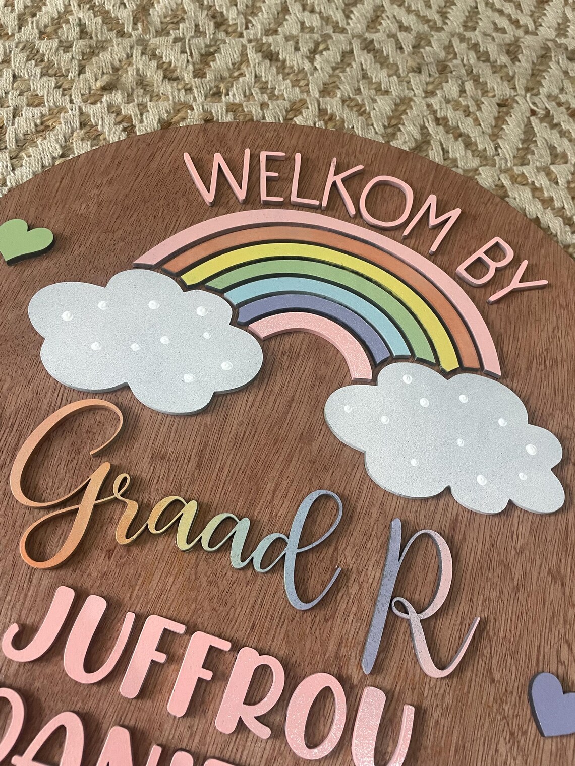 Rainbow Teacher Welcome Sign. Teachers Name Sign. Teacher Door Sign ...