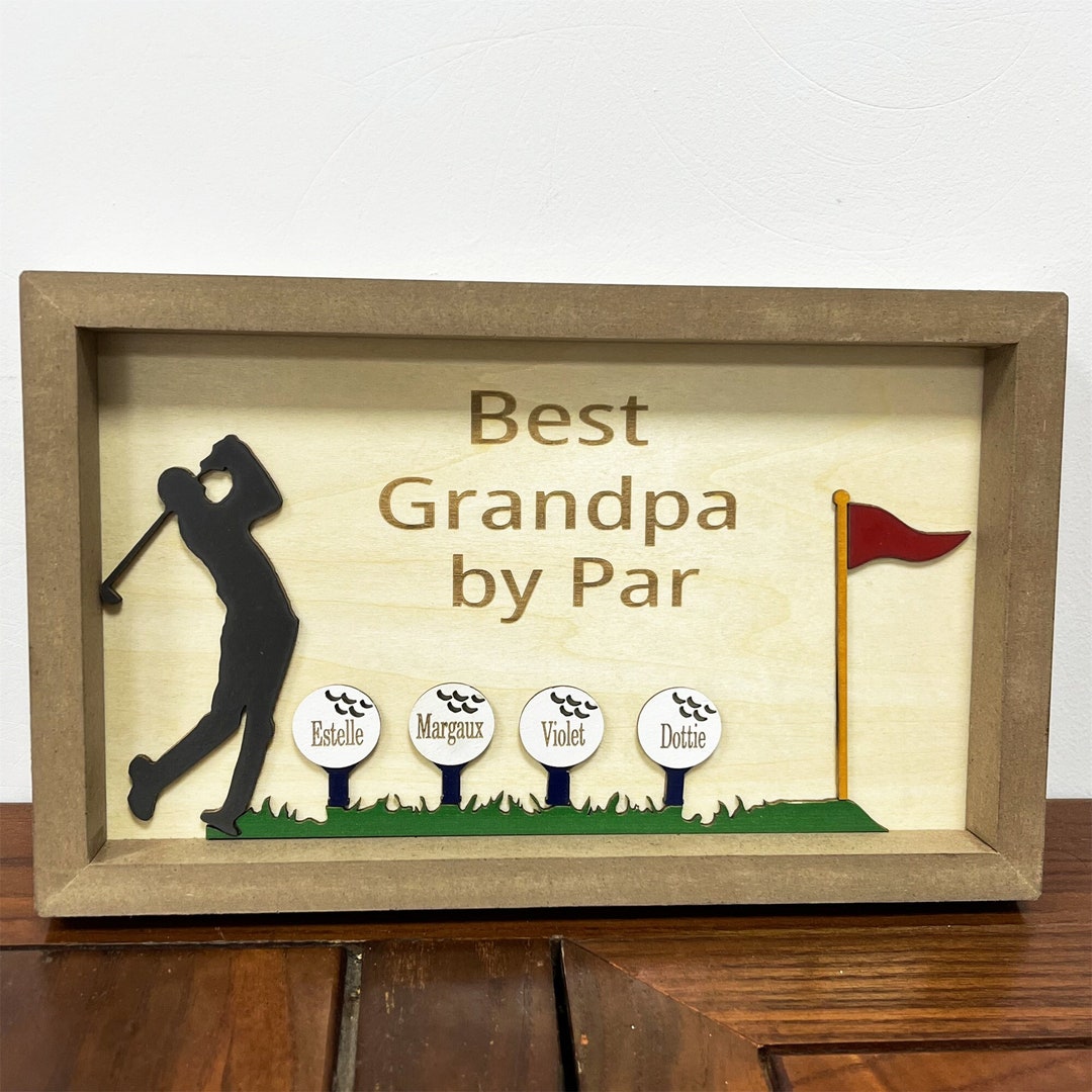 Best Dad by Par Sign wooden Golf Sign birthday Gift - Etsy