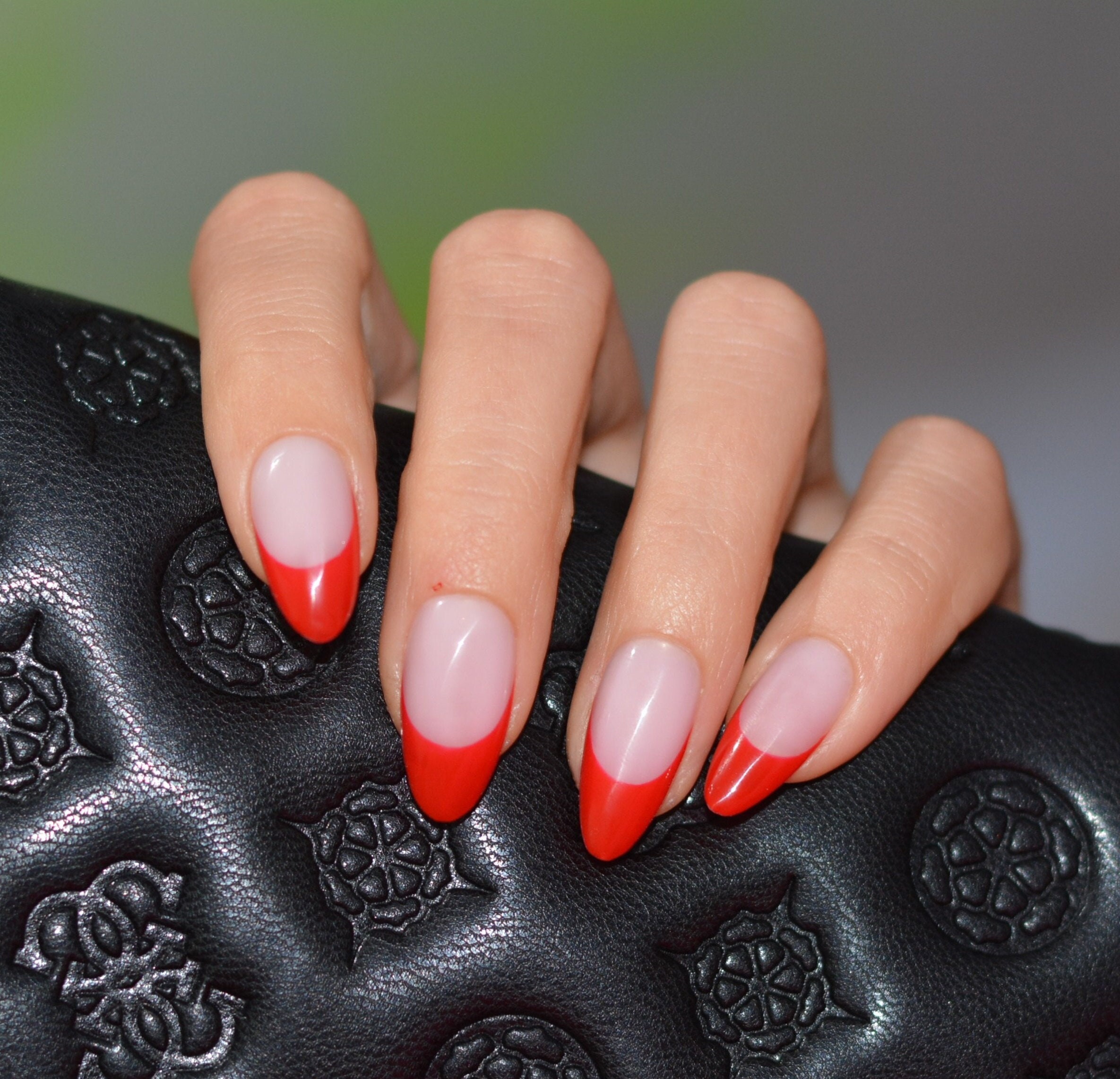 Red Tip Acrylic Nails