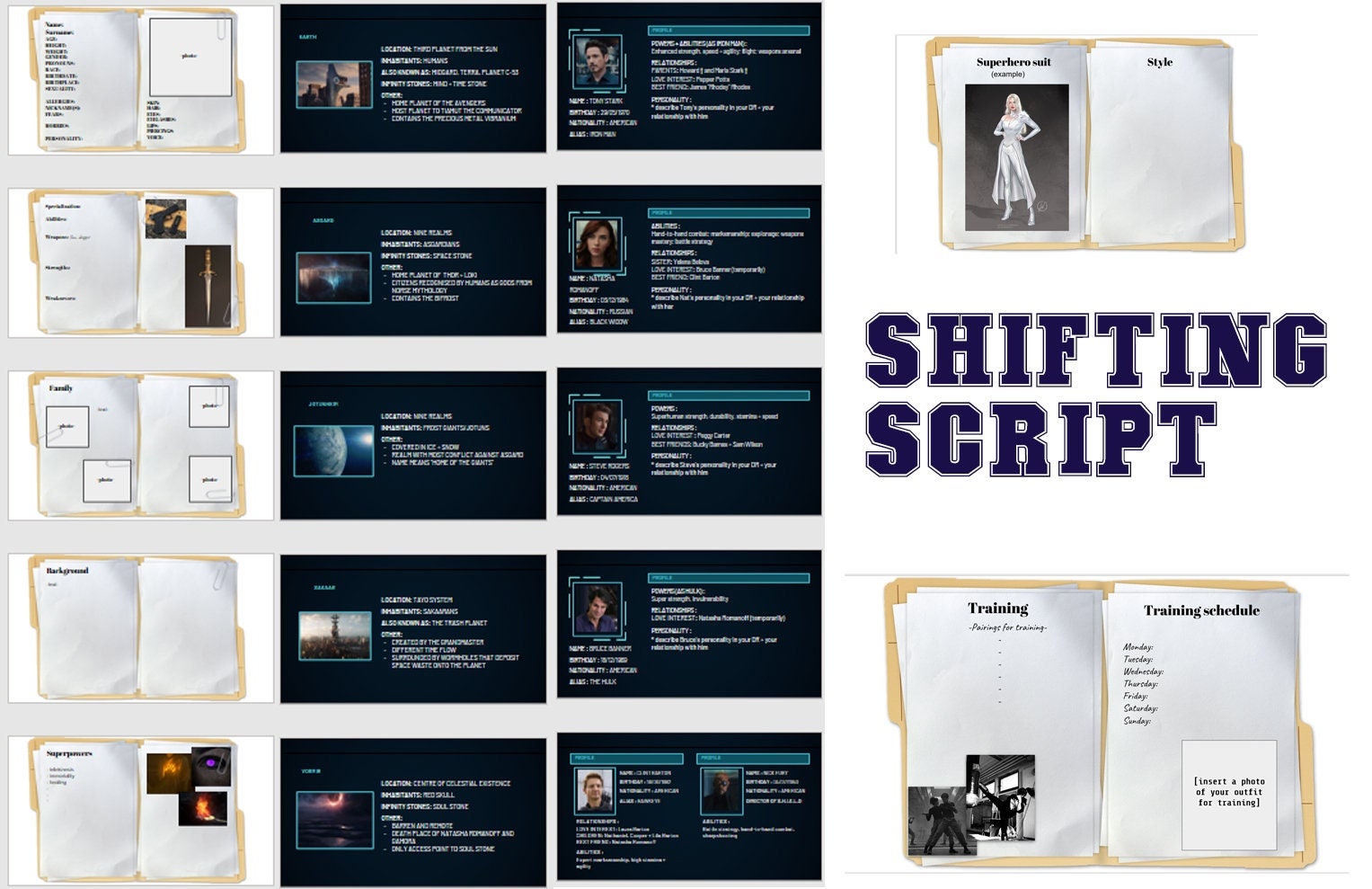 Detailed Superhero DR Shifting Script - Etsy