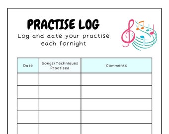 PRACTICE CHARTS Music Practice Tracker Music Lessons Music - Etsy