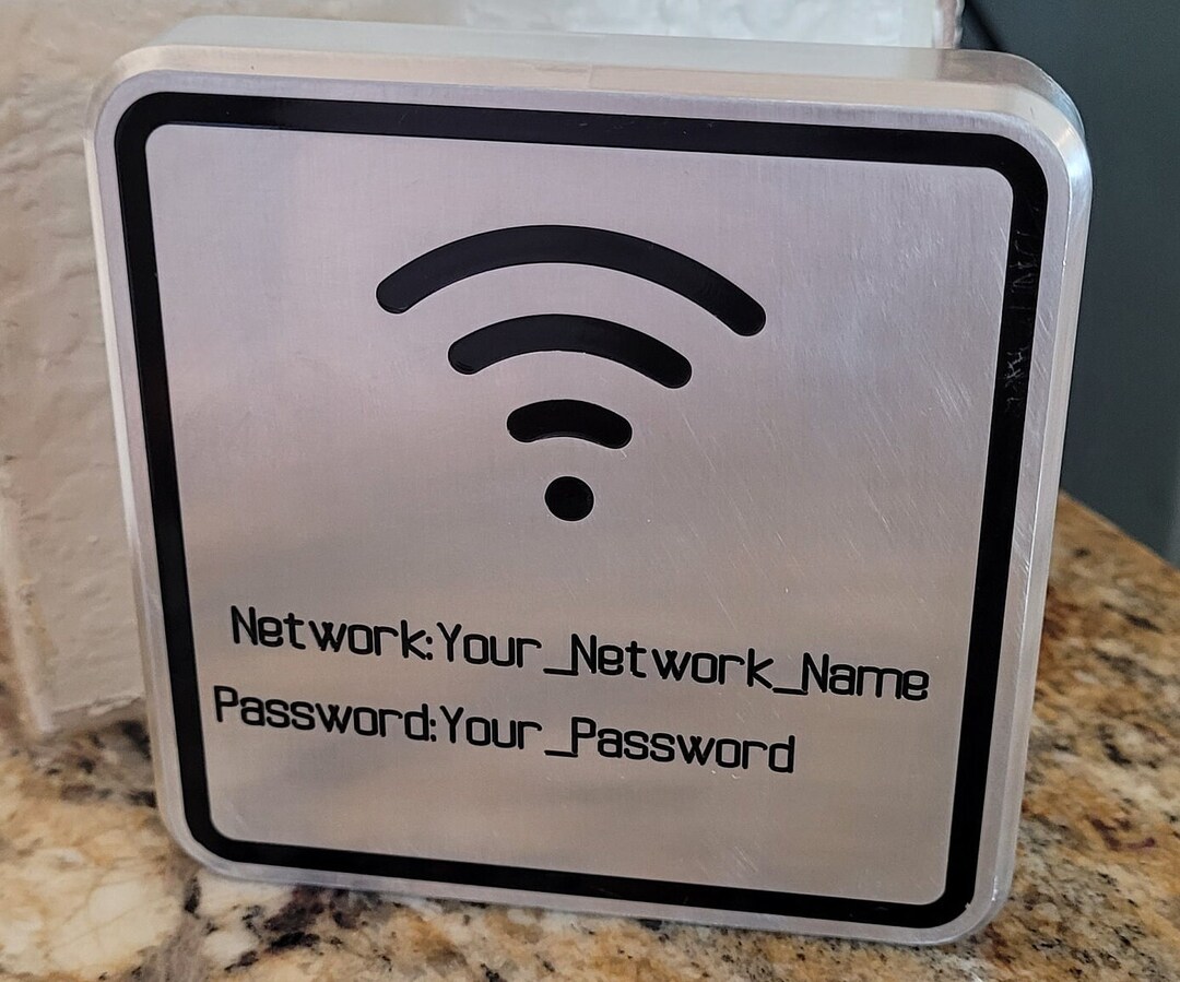 Heavy Duty Machined Aluminum Wifi Network Sign/coaster - Etsy