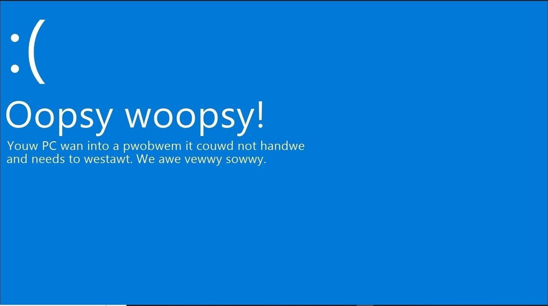 Oopsy Woopsy Funny Blue Screen of Death Inspired by A Hat in - Etsy
