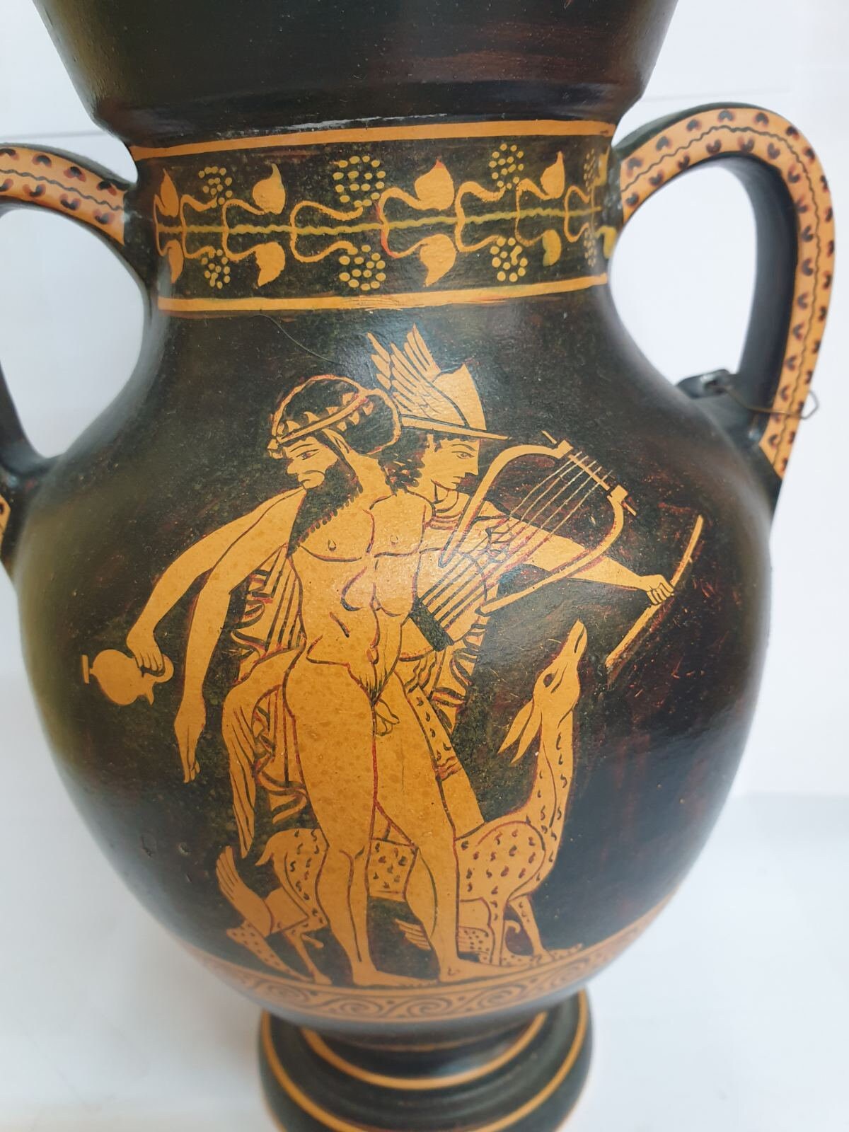 Red-figure Ceramic Vase Satyr & Cephalus Amphora Ancient Greek Pottery ...