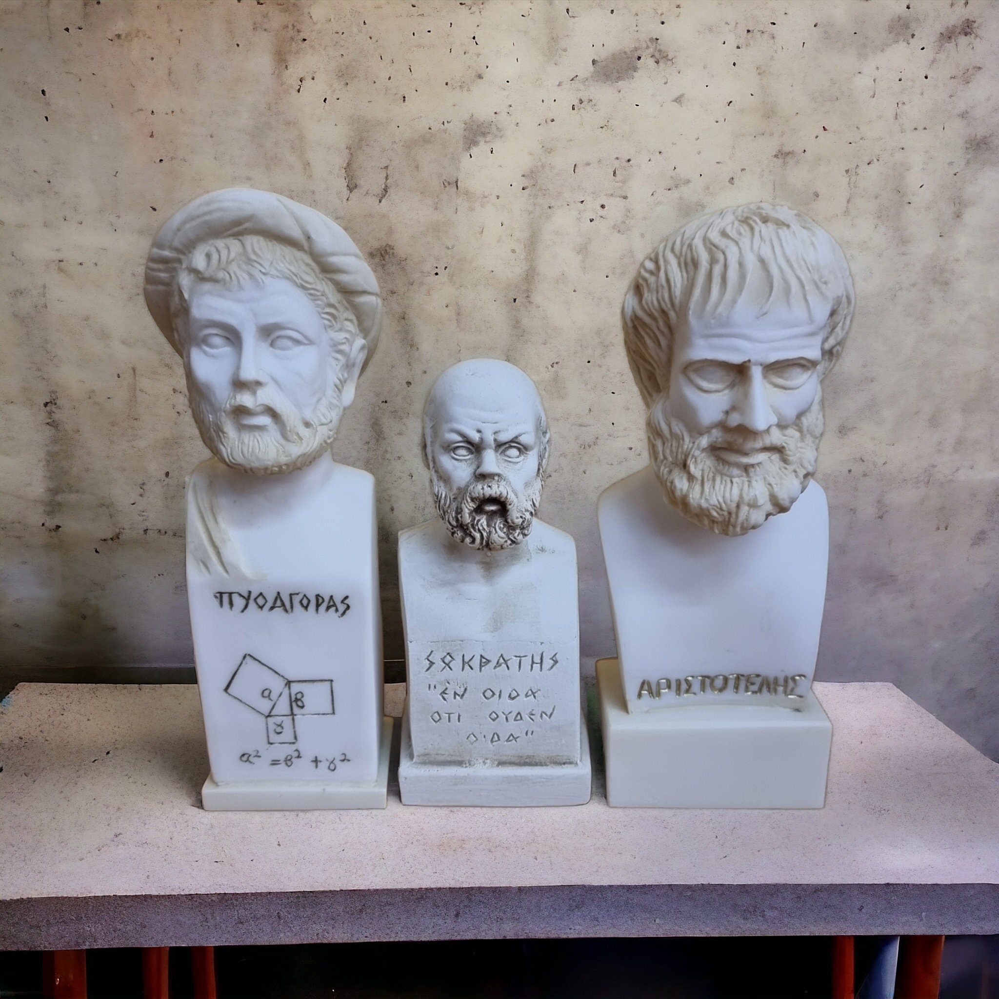Collectible Ancient Greek Philosopher Busts - Aristotle, Pythagoras ...