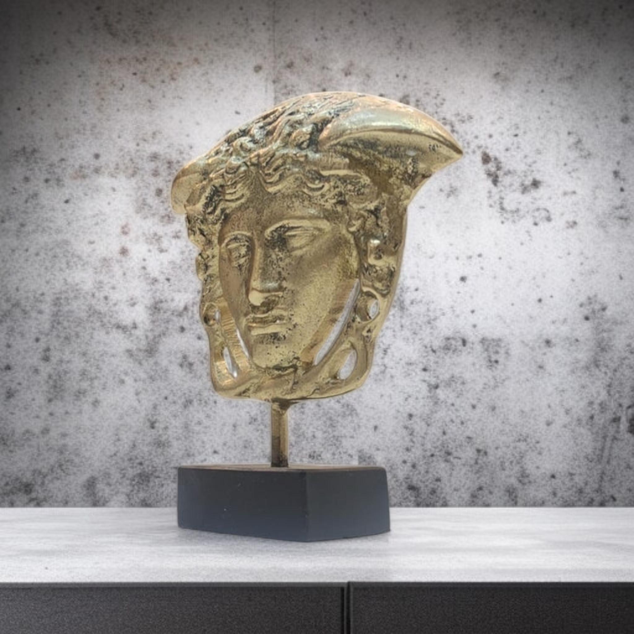 Greek Medusa Bust Statue With Pedestal – Handcrafted Mythology Decor ...