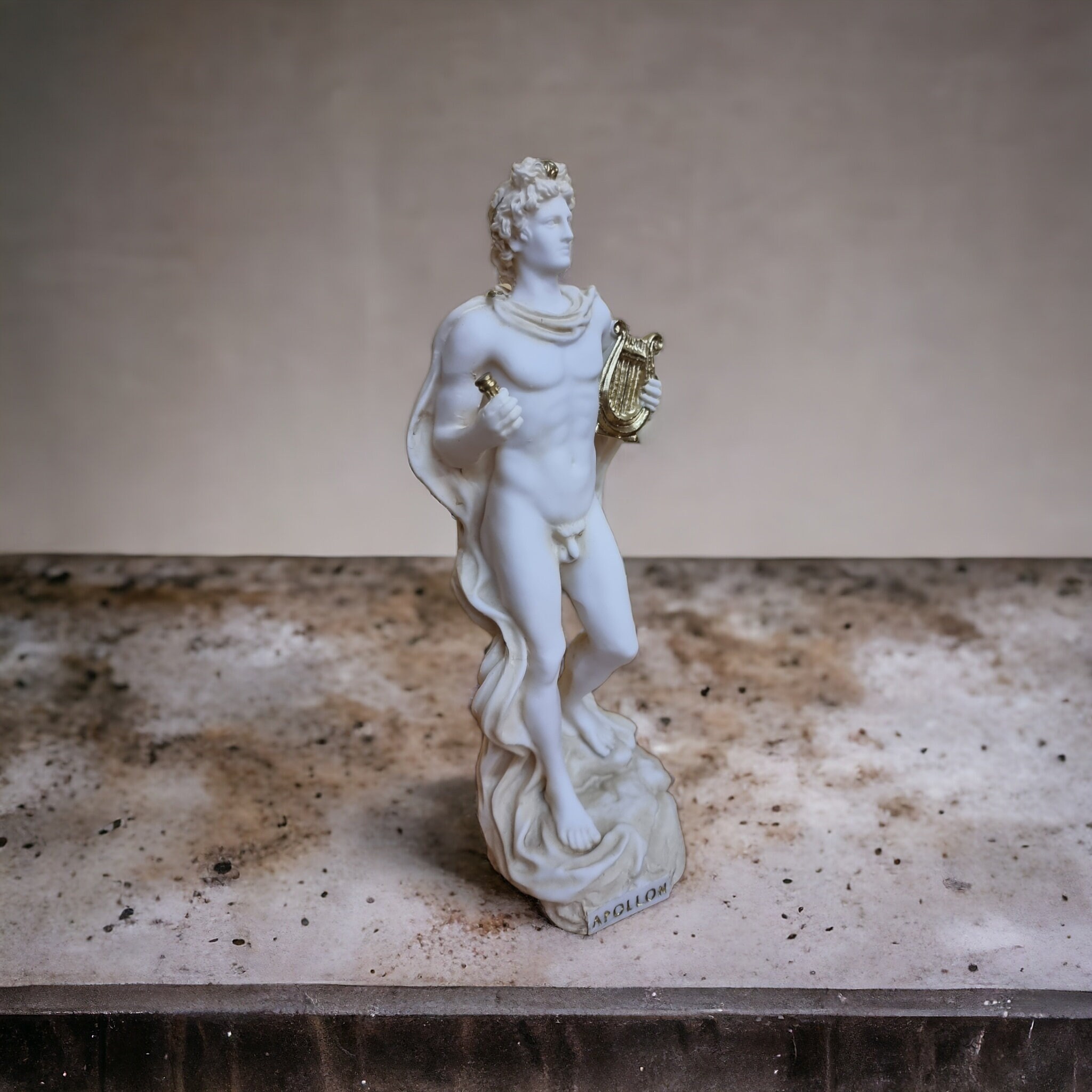 Handcrafted Apollo Greek God Statue - Ancient Mythology Home Decor ...