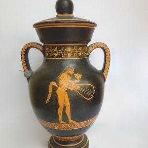 Red-figure Ceramic Vase Satyr & Cephalus Amphora Ancient Greek Pottery ...