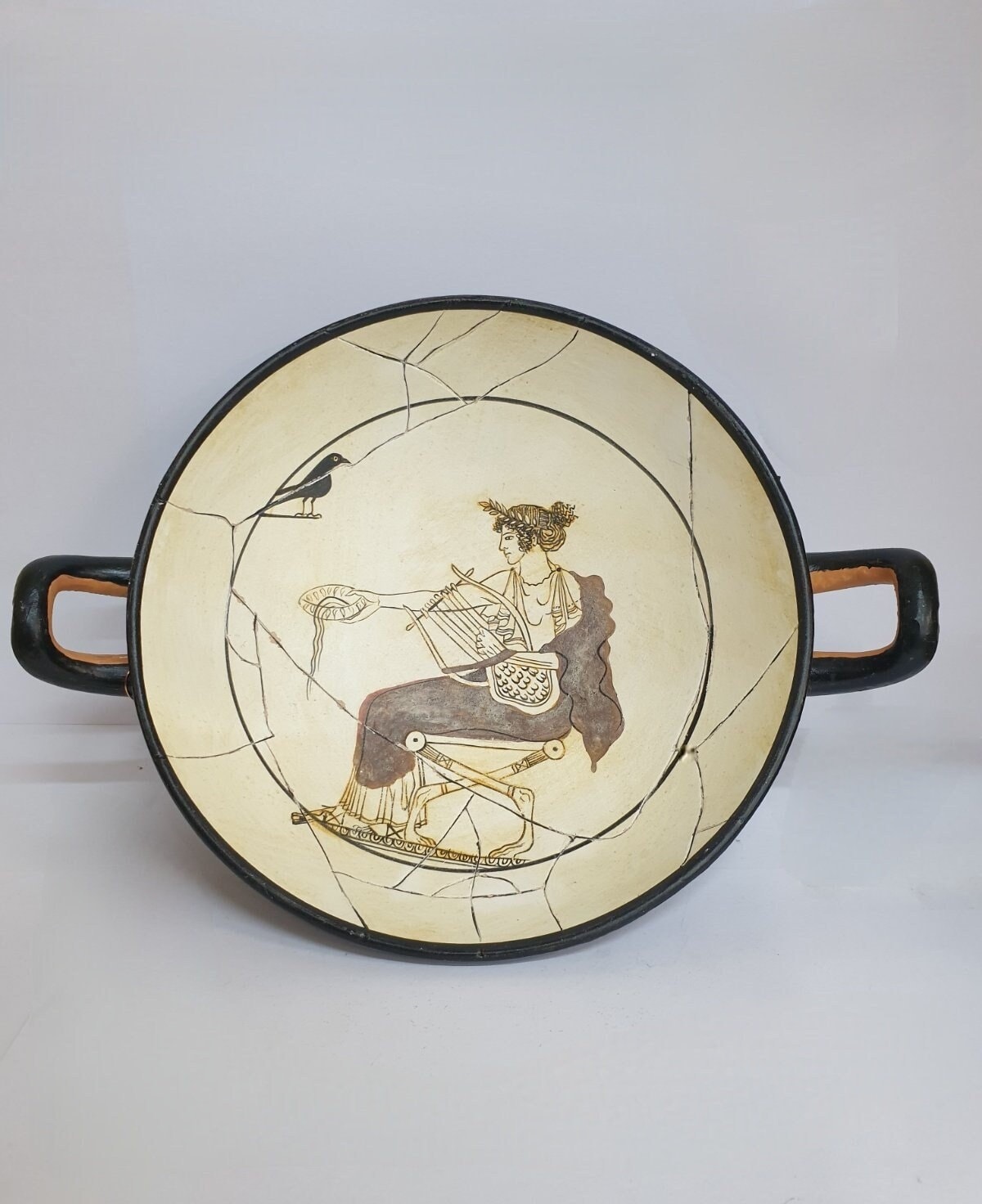 Kylix - Cylicas With the God Apollo, Cylix of God Apollo Wine Cup Bowl ...