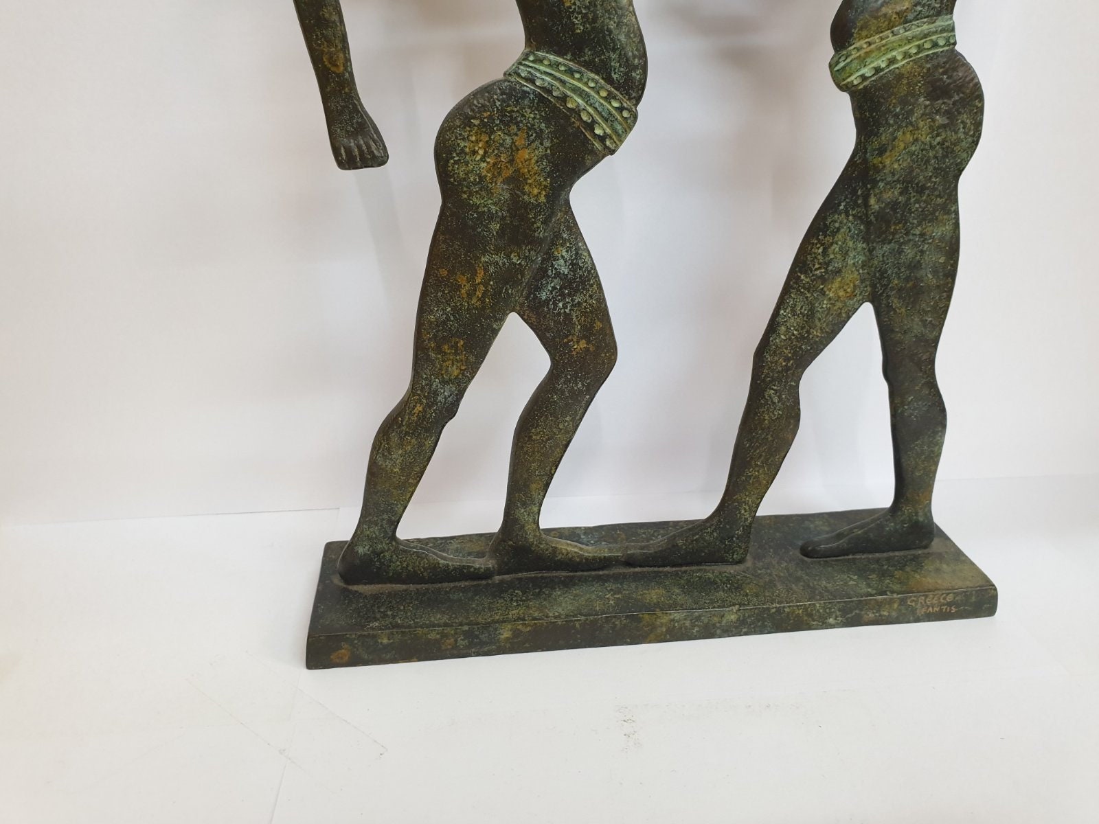 Ancient Akrotiri Boxers Statue Bronze Reproduction of Santorini Fresco ...