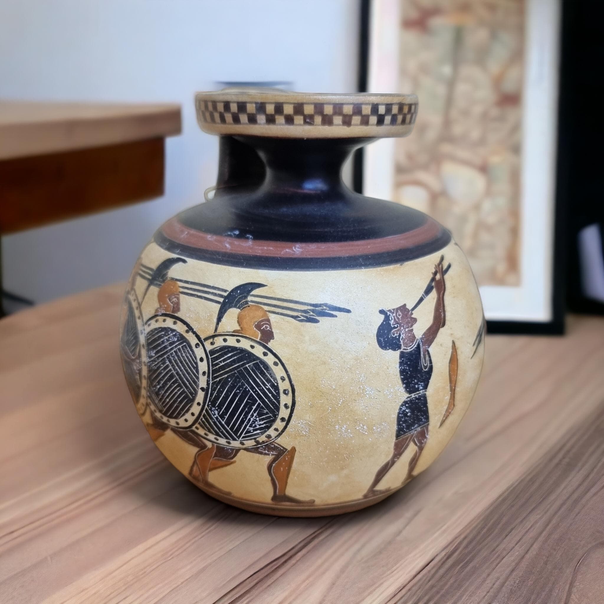 Handcrafted Greek Black-figure Vase - Ancient Greek Pottery Replica ...