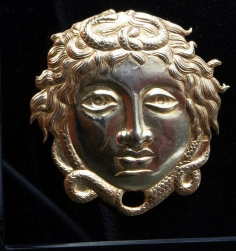 Bronze Gorgon Face Replica - Gorgoneion Greek Art - Protective Symbol ...