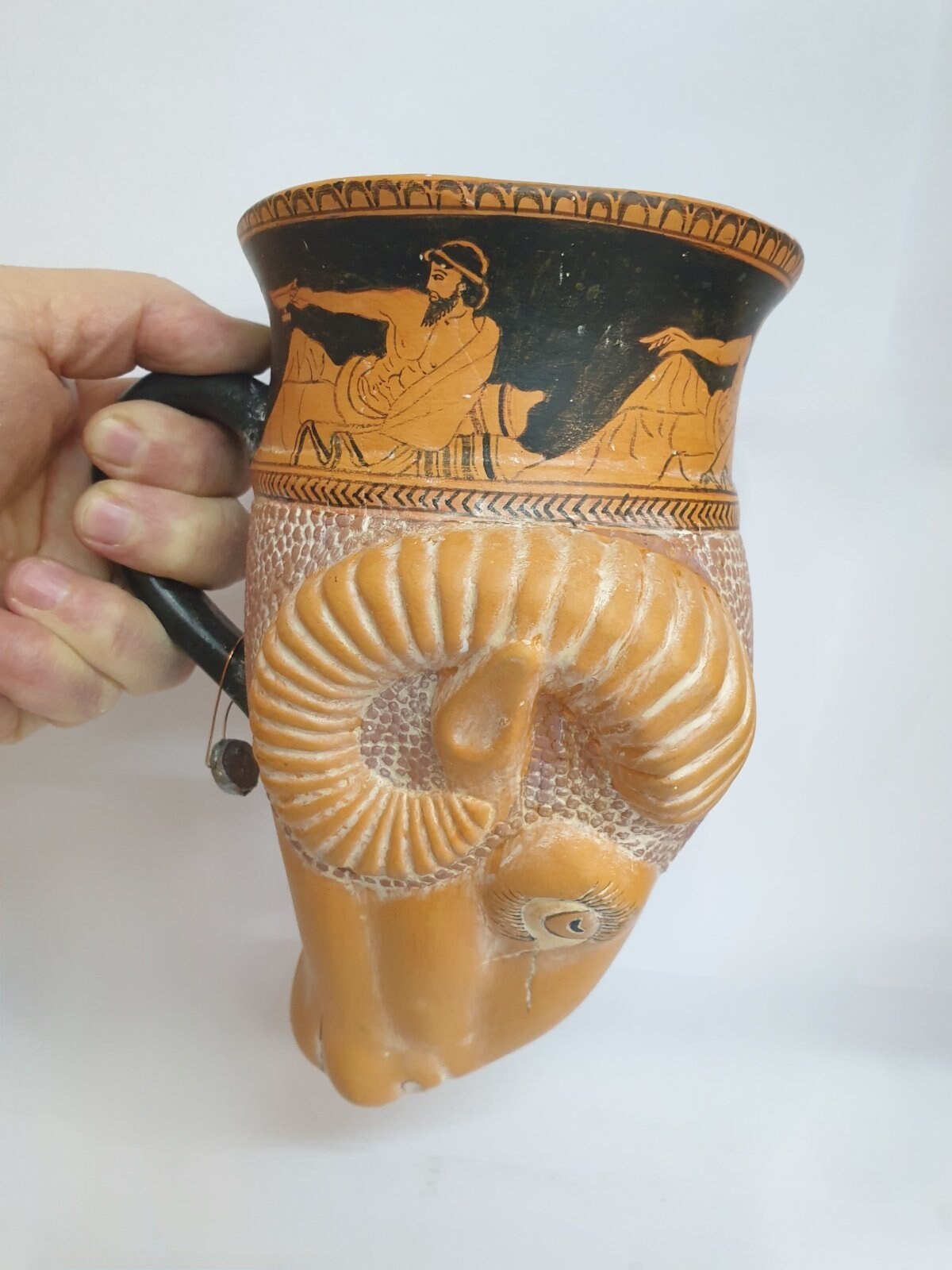 Syriskos Painter Design Rhyton: Replica of Greek Attic Red - Etsy
