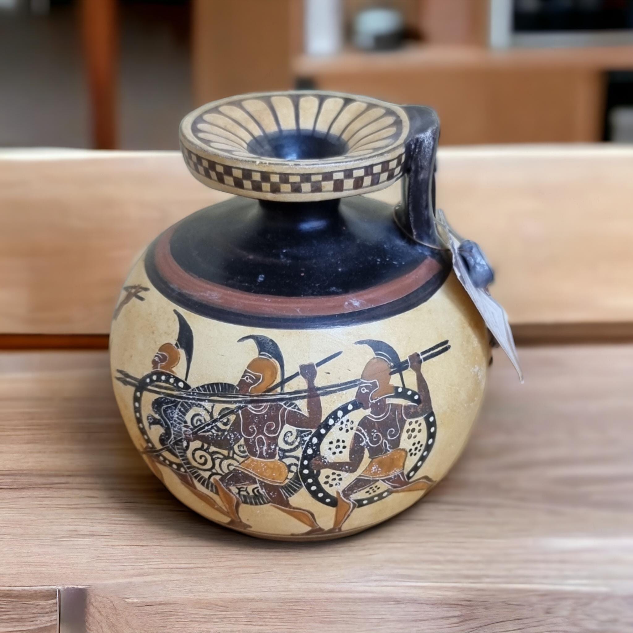 Handcrafted Greek Black-figure Vase - Ancient Greek Pottery Replica ...