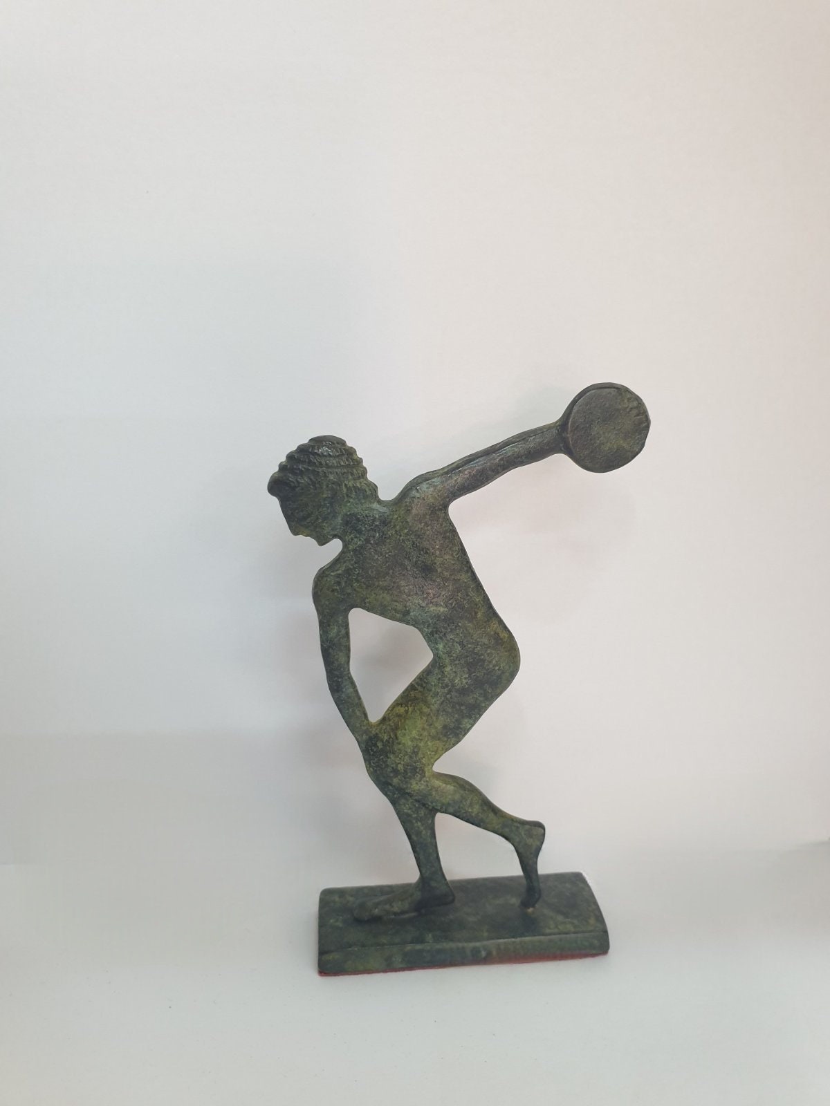 Ancient Greek Discobolus Statue - Bronze Miniature Discus Thrower ...