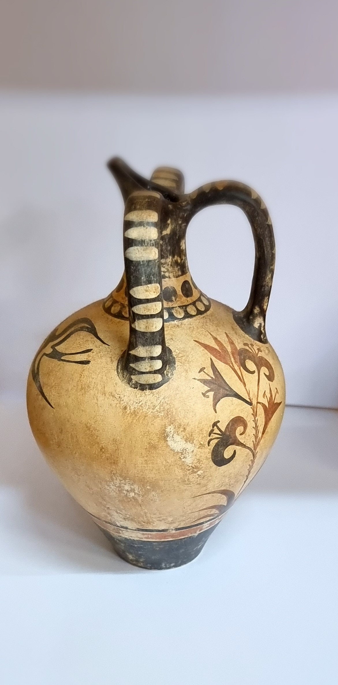 Handcrafted Akrotiri Thera Spring Fresco Replica Artisanal Ceramic Wall ...