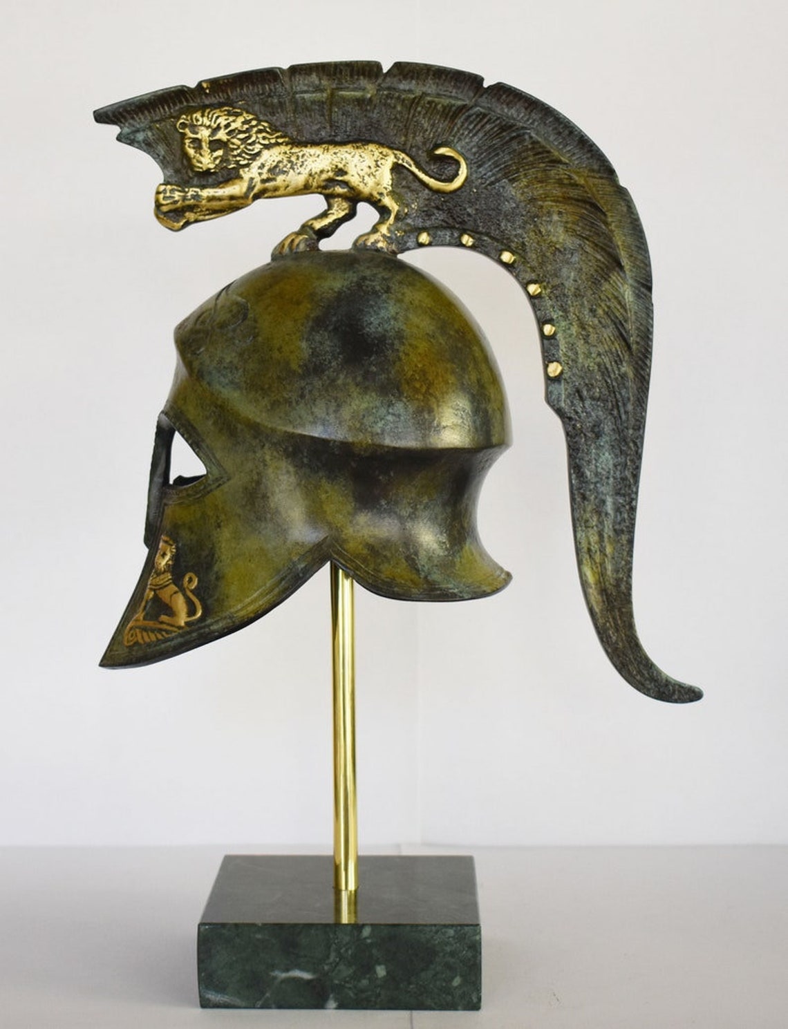 Authentic Spartan Corinthian Helmet Classic Greek Military Artifact ...