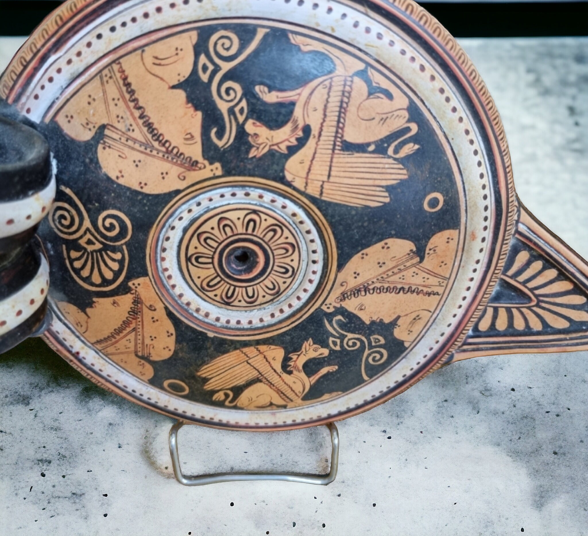 Authentic Red-figured Attic Lamp Reproduction - Ancient Greek 480 BC ...