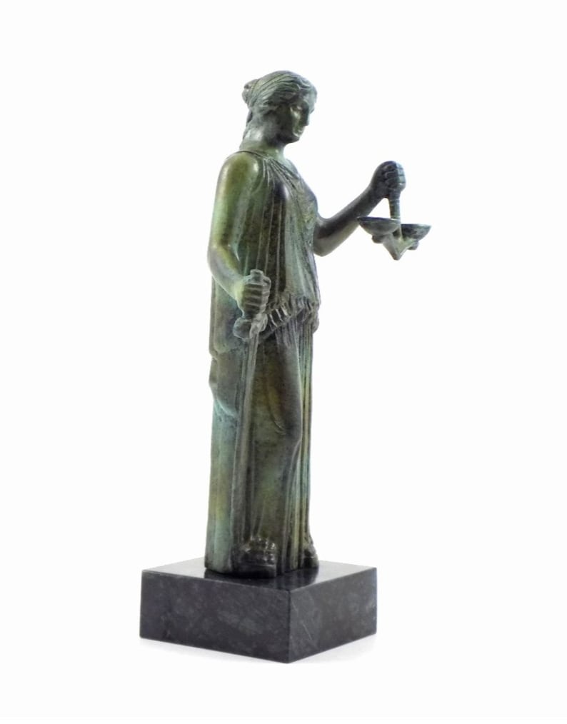 Themis Bronze Sculpture Ancient Greek Roman Goddess Museum Replica ...
