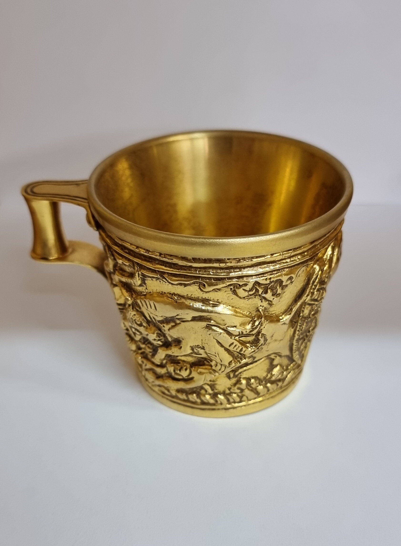 24K Gold-plated Minoan-mycenaean Cup Small Copper Goblet, Luxurious ...