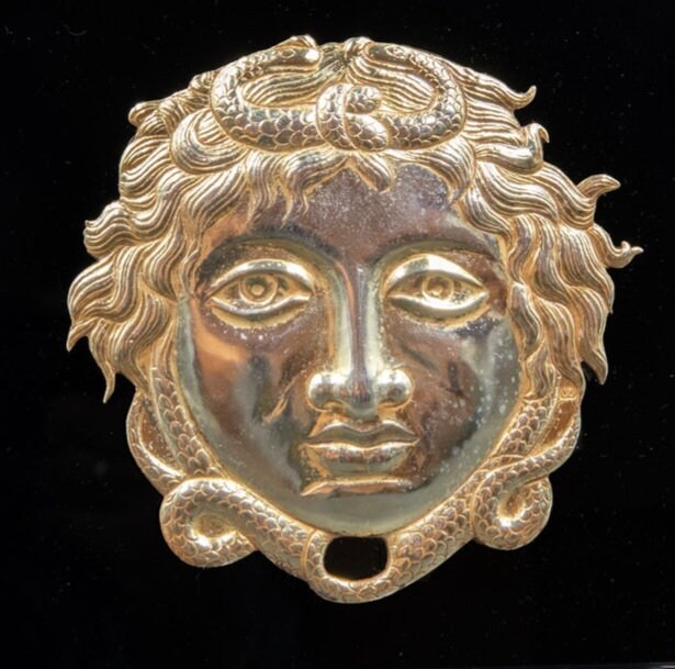Bronze Gorgon Face Replica - Gorgoneion Greek Art - Protective Symbol ...