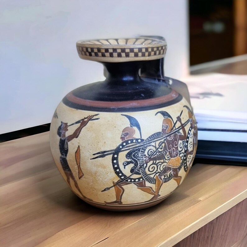 Handcrafted Greek Black-figure Vase - Ancient Greek Pottery Replica ...