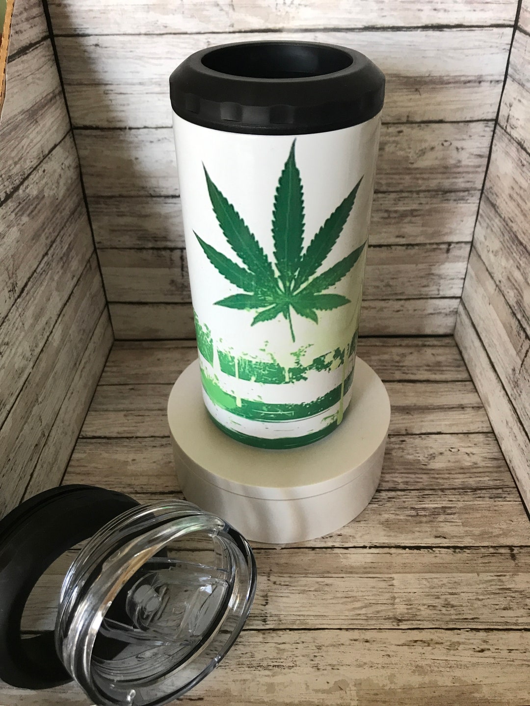 16 Oz 4 in 1 Tumbler/koozie Pot Leaf Flag Tumbler, Can Cooler - Etsy