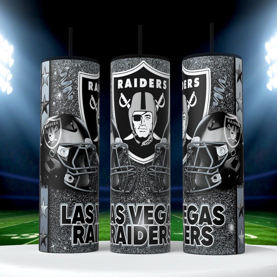 20oz Las Vegas Raiders Skinny Tumbler, Travel Cup, NFL, Tumbler ...