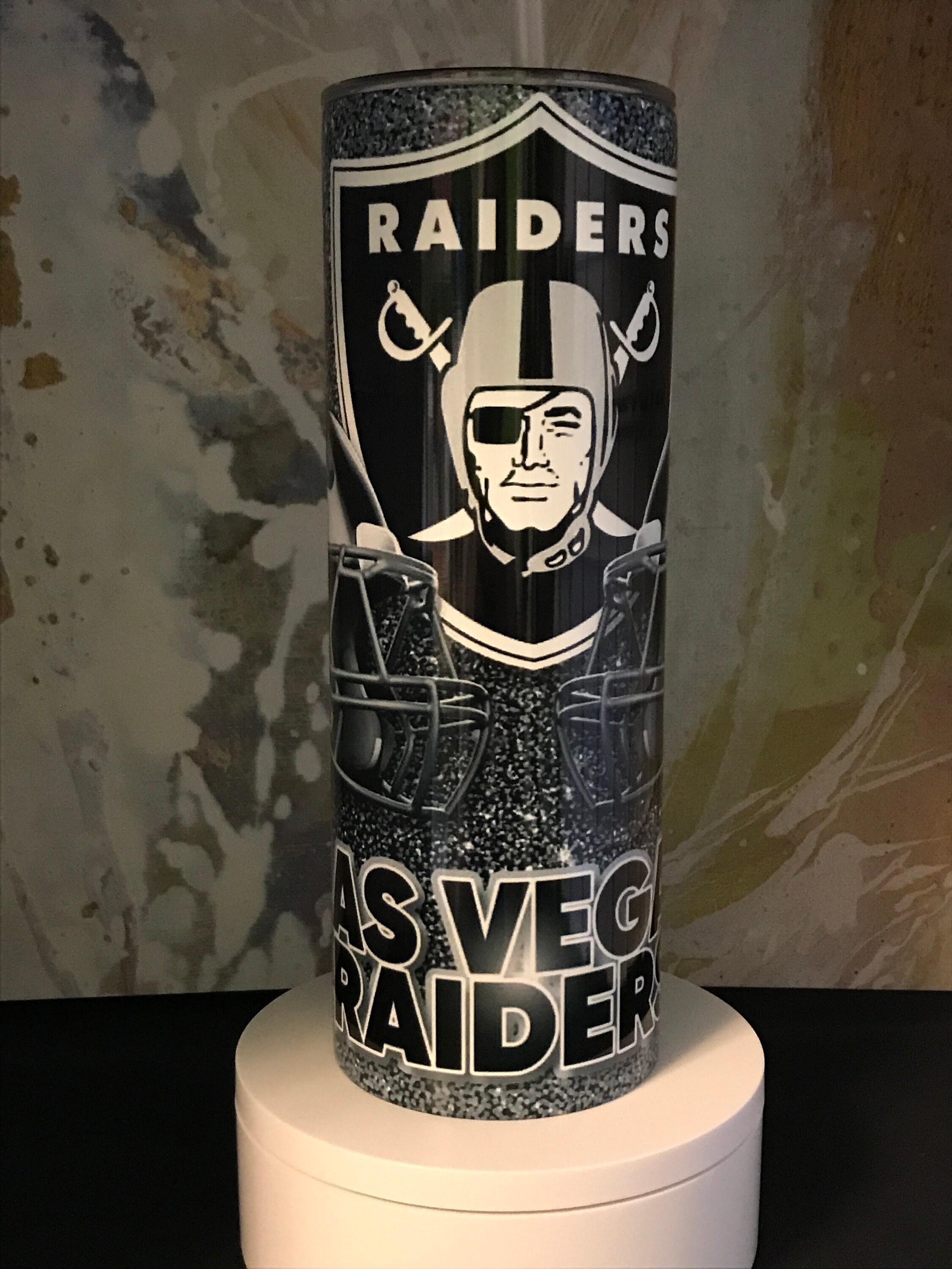 20oz Las Vegas Raiders Skinny Tumbler, Travel Cup, NFL, Tumbler ...