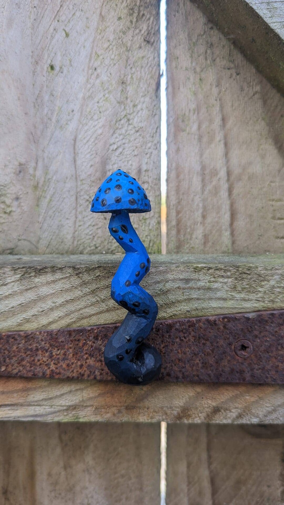 Hand Carved Wooden Mushroom Magnet - Painted & Waxed - Etsy