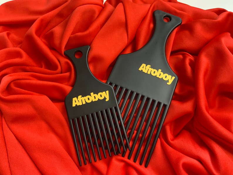 Afroboy Black Afro-comb With Logo; for Styling and Detangling - Etsy