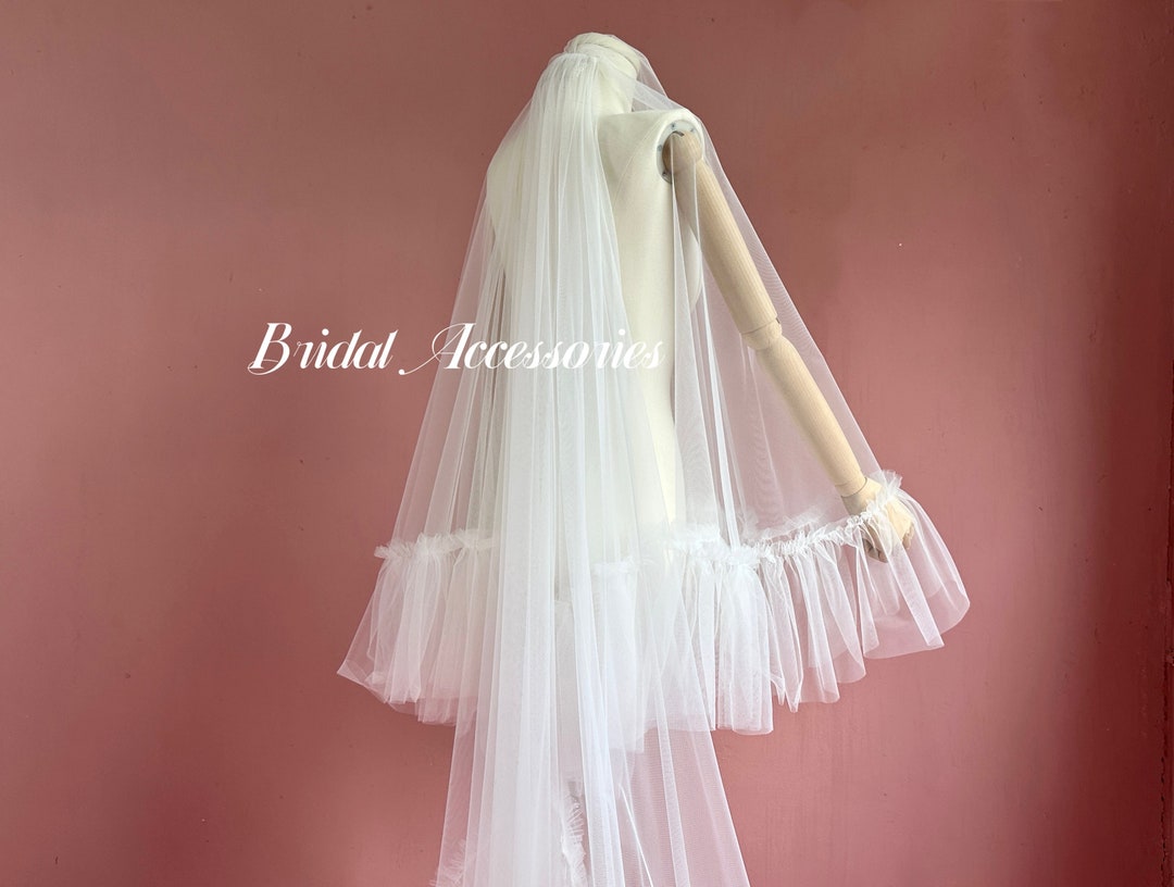 Blusher Wedding Veil,2tier Bridal Veil,cathedral Veil,cover up Veil ...