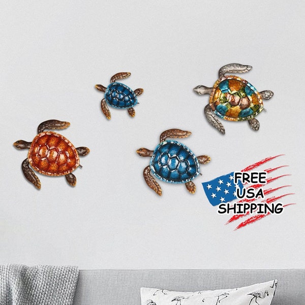 Colorful Sea Turtle - Etsy